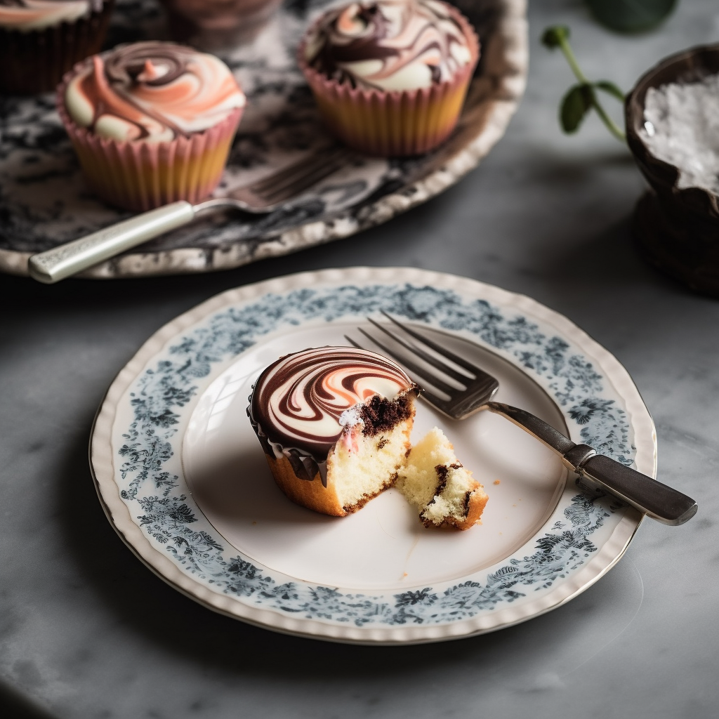 Decadent Jumbo Yogurt Marble Cupcakes Recipe - A Swirl Of Delight ...